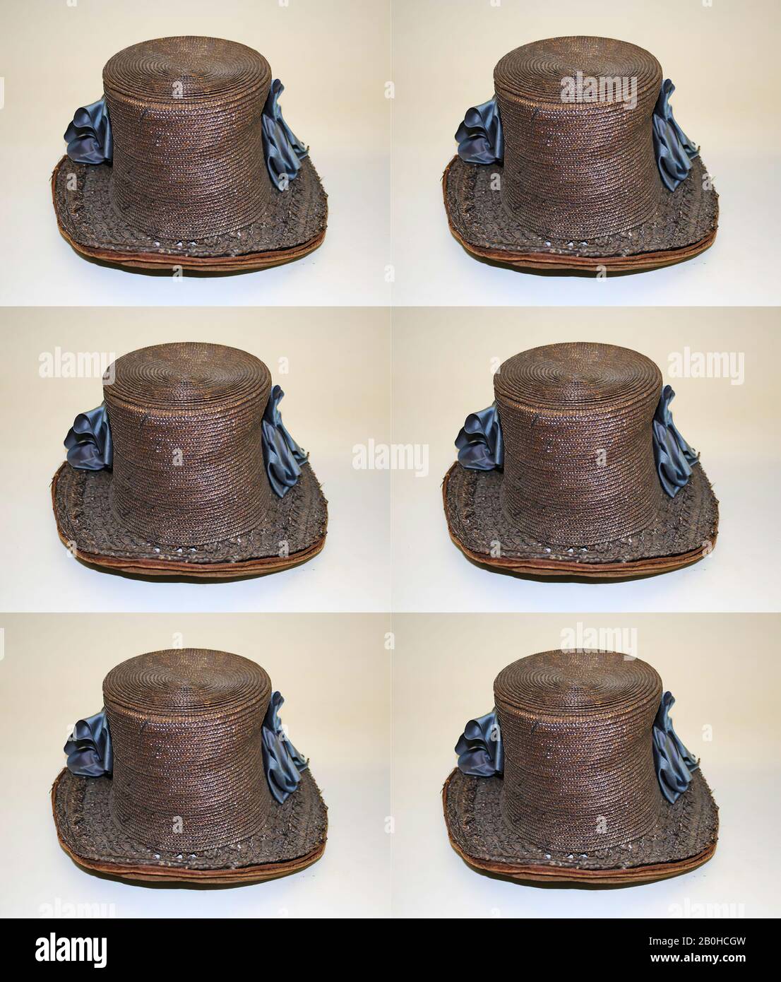 Hat, American, 1885–90, American, straw, silk Stock Photo - Alamy