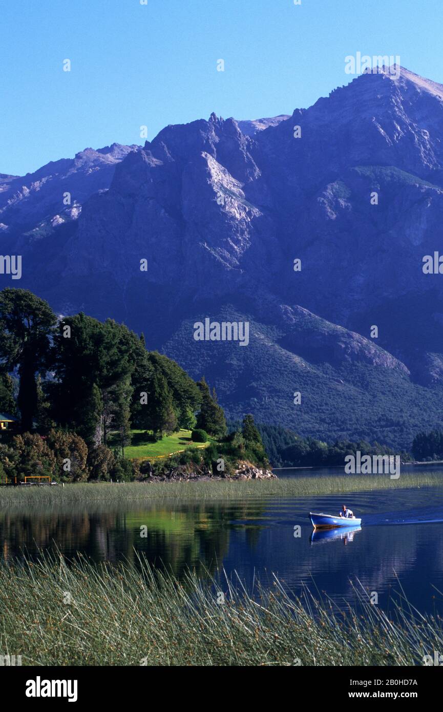 ARGENTINA, NEAR BARILOCHE, LAKE NAHUEL HUAPI, LAKE DISTRICT, LANDSCAPE ...
