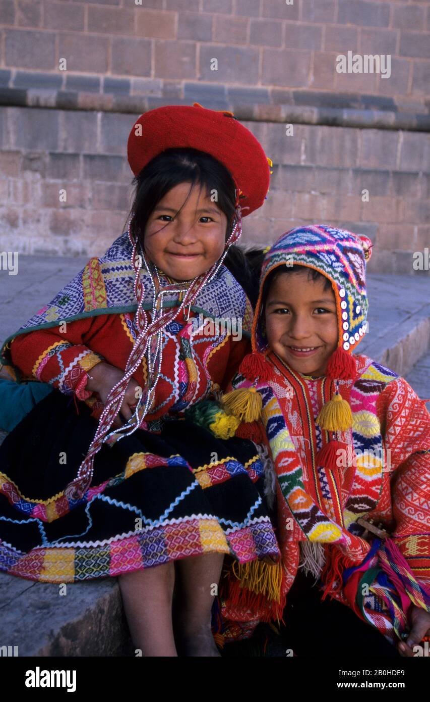 Quotlocal Children In Traditional Clothing Quechuaquot Picture