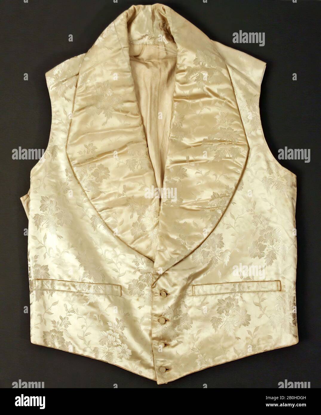 Wedding waistcoat, British, 1830s, British, silk Stock Photo - Alamy