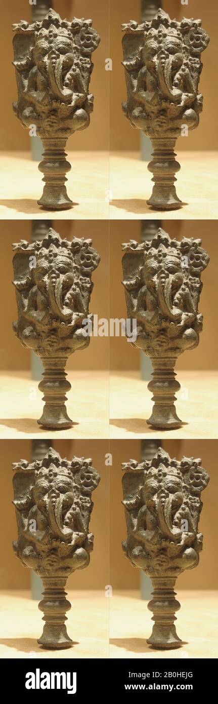 Bell Handle with Seated Ganesha, Indonesia (Java), Eastern Javanese ...