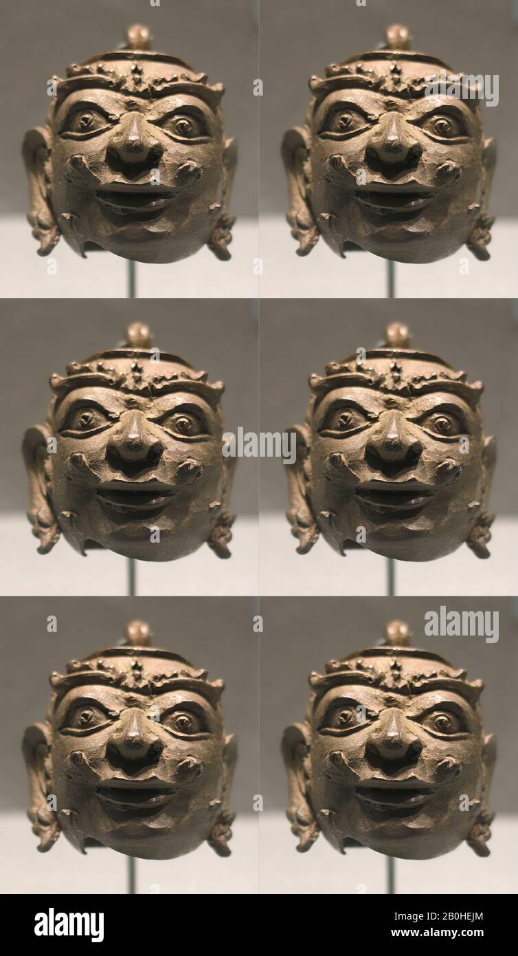 Pellet Bell in the Form of a Human Head, Indonesia (Java), Eastern ...