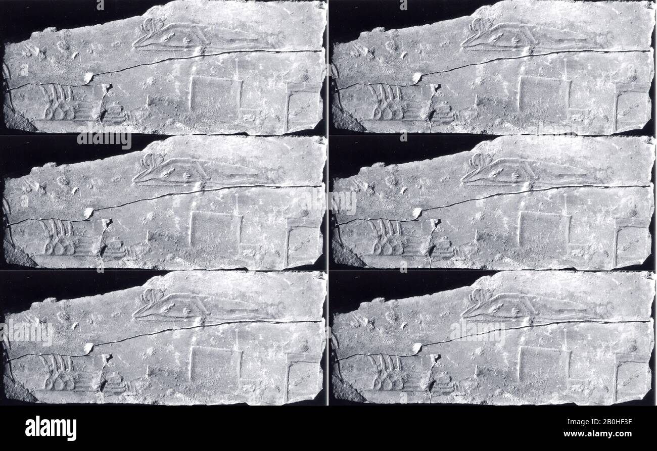 Relief with ship and campfire, New Kingdom, Amarna Period, Dynasty 18 ...