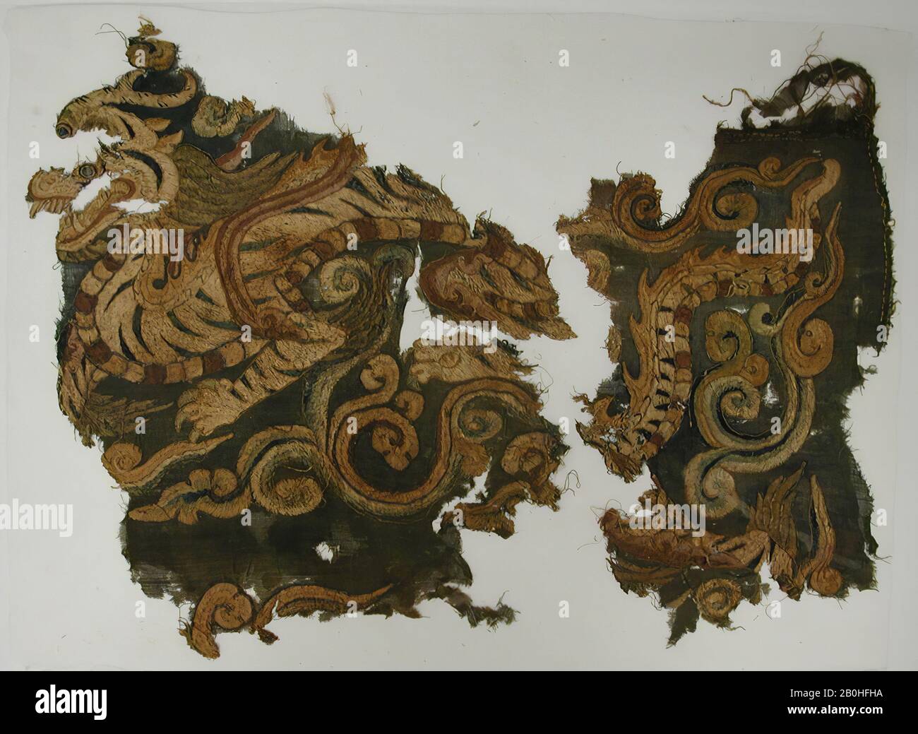 Embroidery with Tiger-Dragon, China, Liao dynasty (907–1125), Culture ...