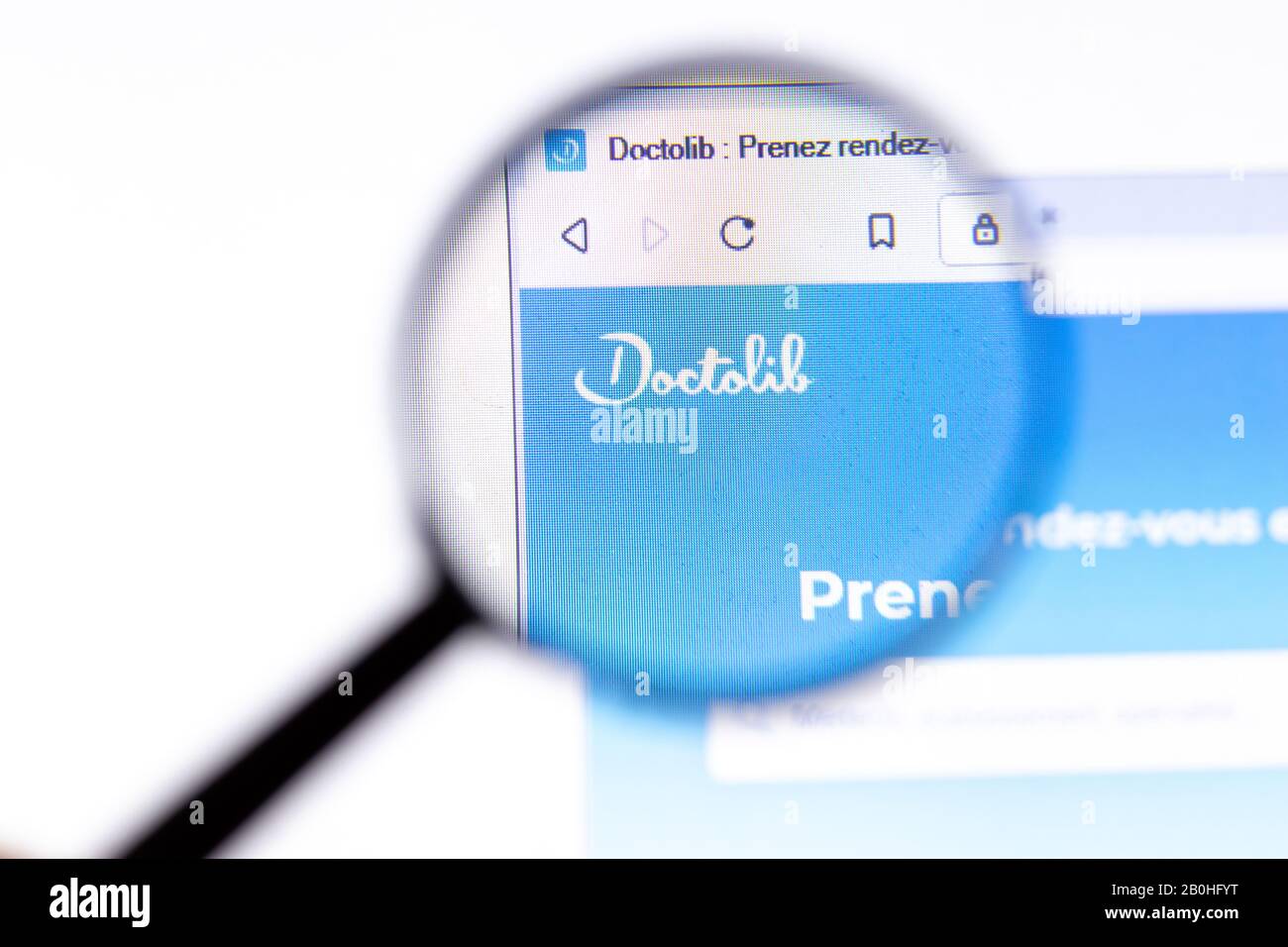 Los Angeles, California, USA - 18.02.2020: Doctolib website page with ...