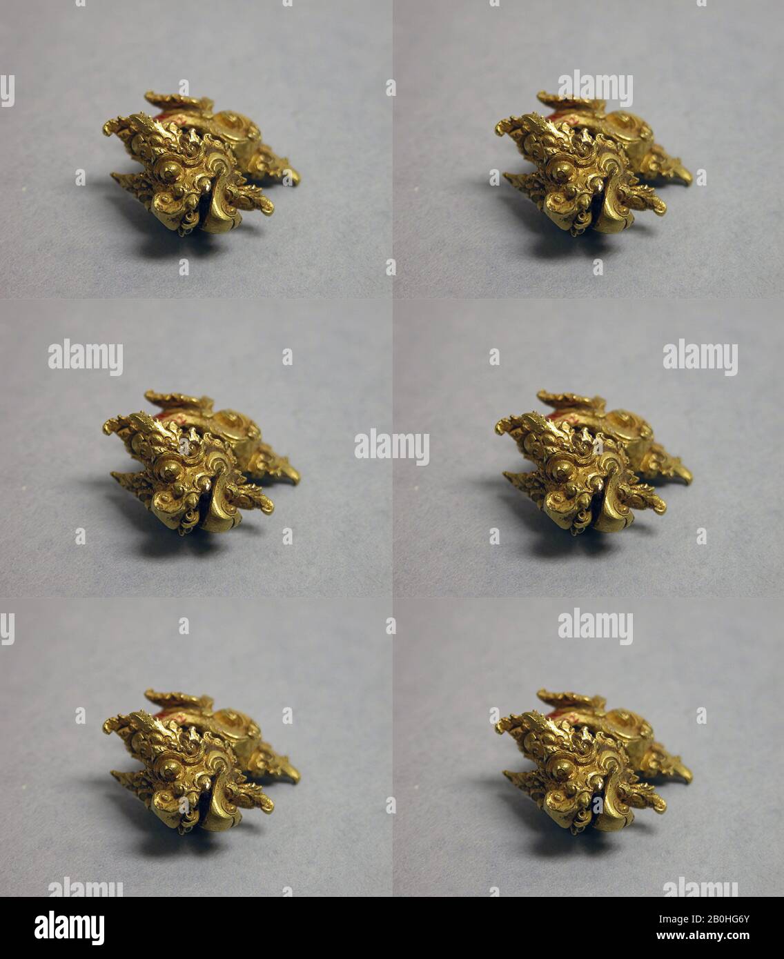 Ear Ornament with Makara Motif, Indonesia (Java), Eastern Javanese ...