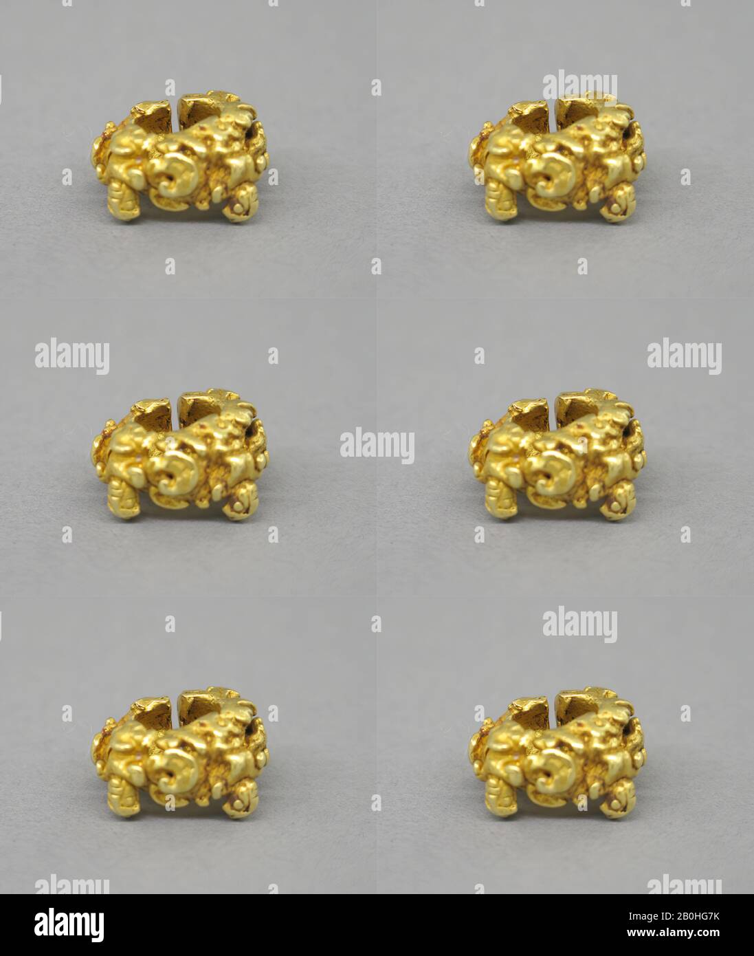 Ear Clip with Four Figures on a Foliate Ground, Indonesia (Java ...