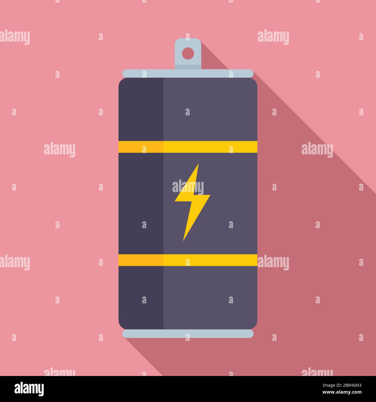 Energy drink container icon. Flat illustration of energy drink ...