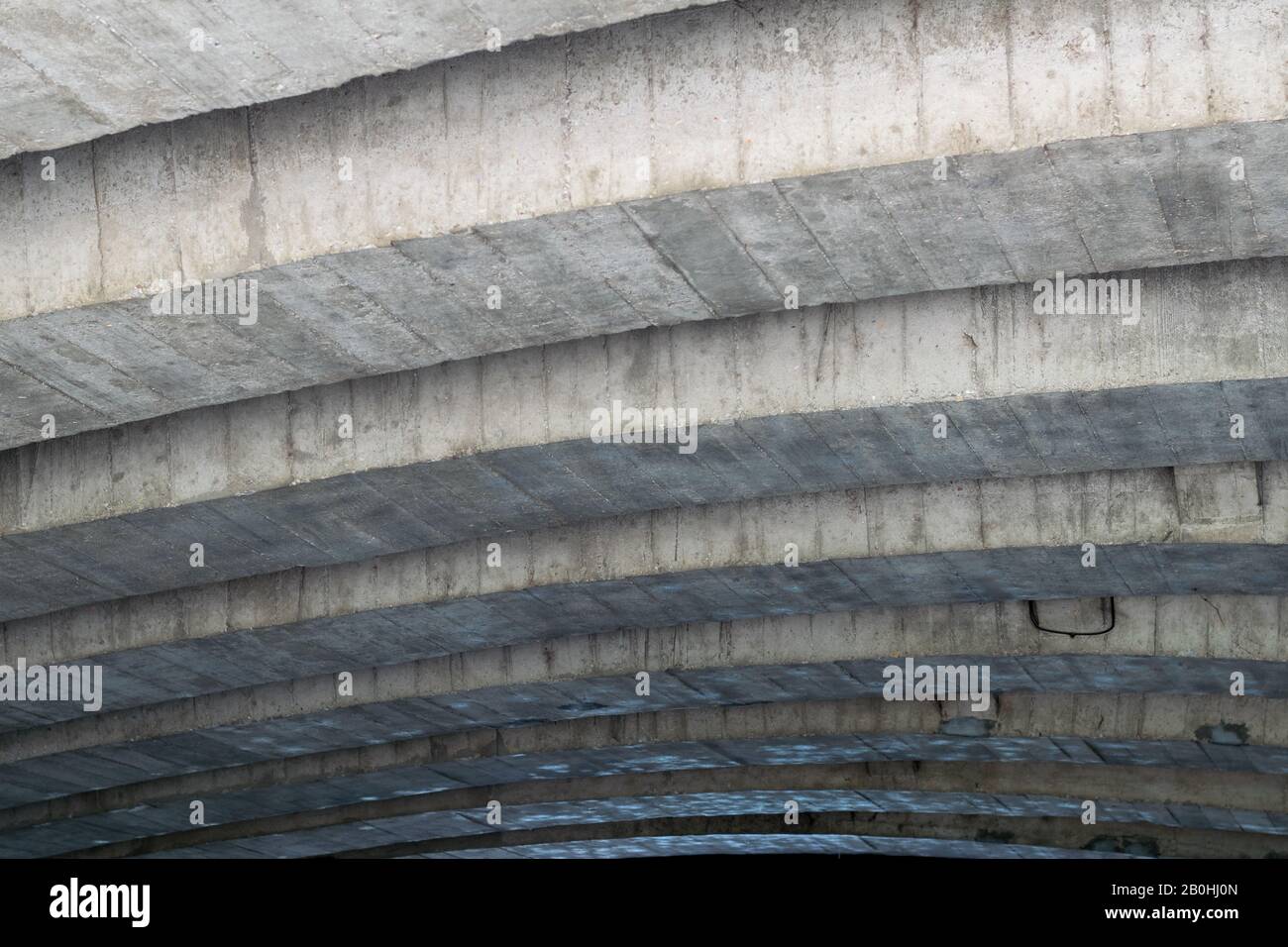 Concrete beams in a tunnel ceiling. Architecture Stock Photo - Alamy