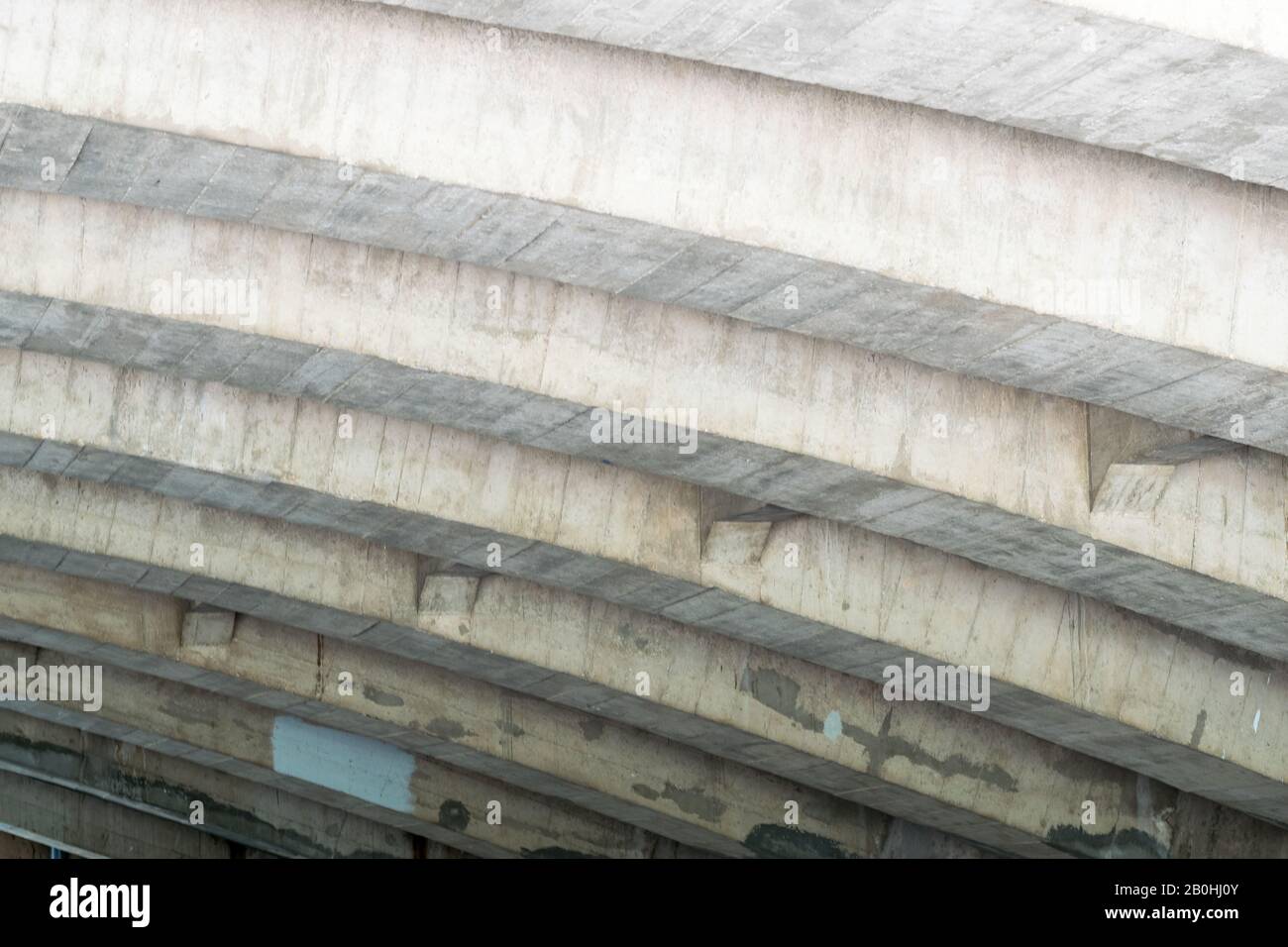 Concrete beams in a tunnel ceiling. Architecture Stock Photo - Alamy