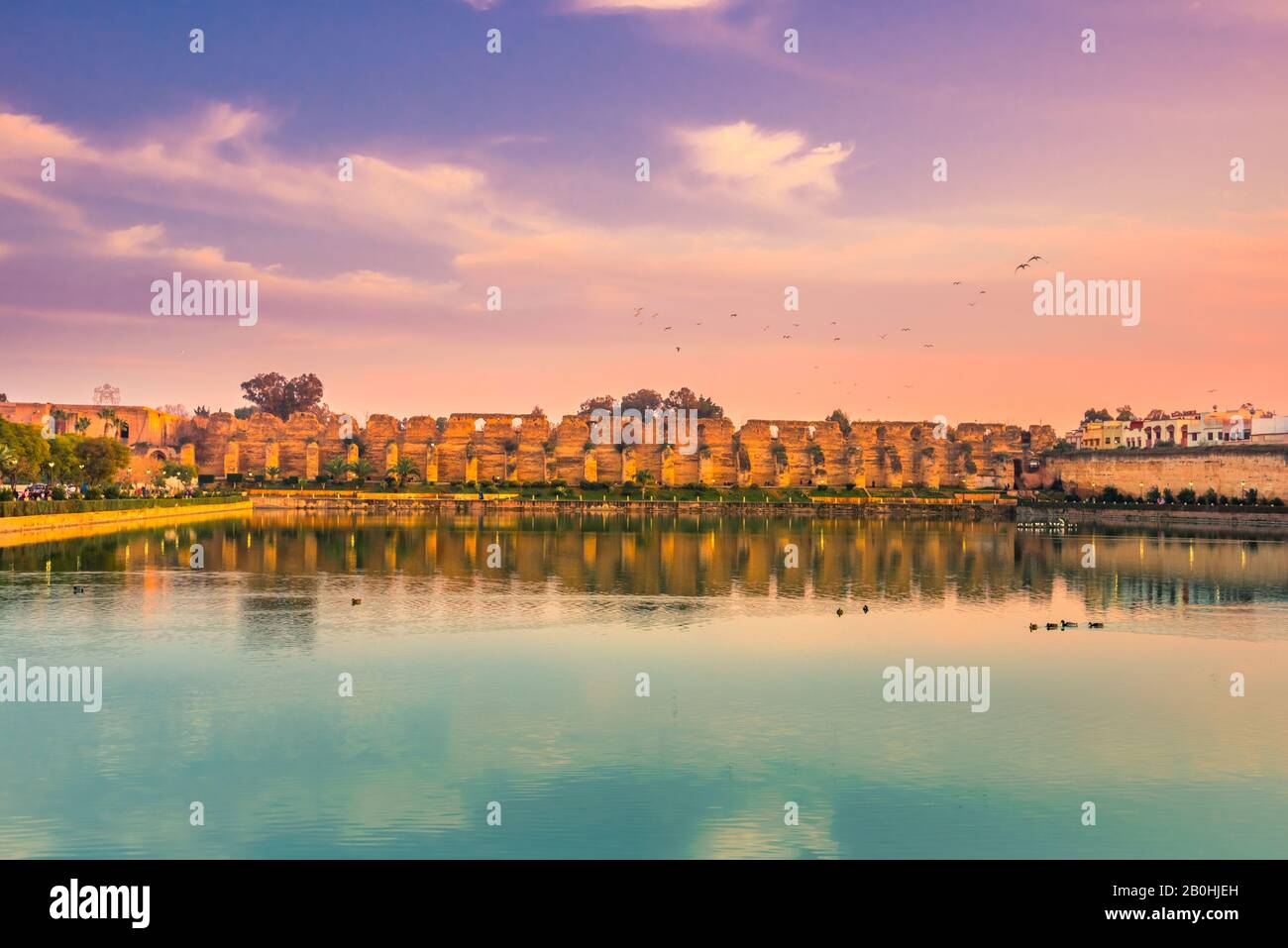 Sahrij Swani (Basin of the Norias), artificial lake, Meknes, Morocco ...