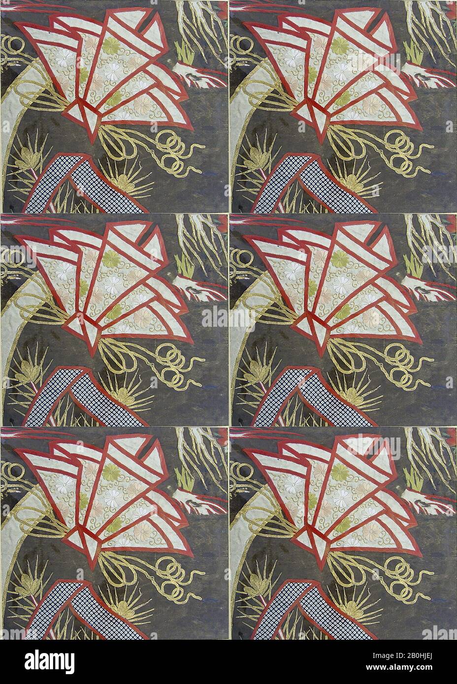 Piece from a Kosode with Congratulatory Decoration (noshi), Japan, Edo ...