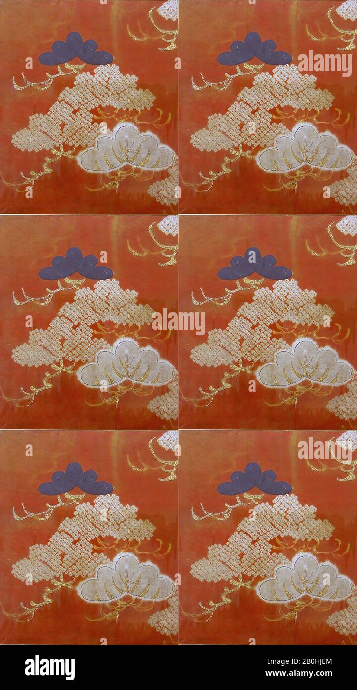 Piece from a Kosode with Pine Boughs, Japan, Edo period (1615–1868 ...