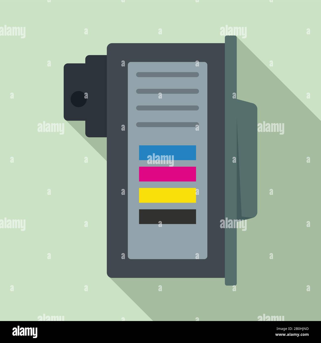 Color cartridge icon. Flat illustration of color cartridge vector icon ...