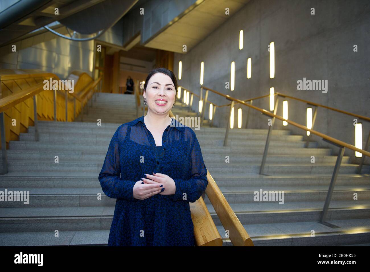 Edinburgh, UK. 20th Feb, 2020. Monica Lennon in the Scottish Parliament ...
