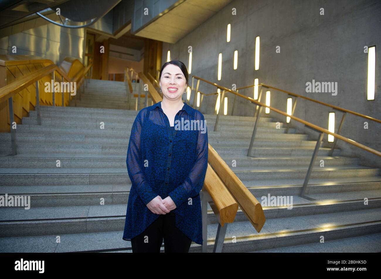 Edinburgh, UK. 20th Feb, 2020. Monica Lennon in the Scottish Parliament ...