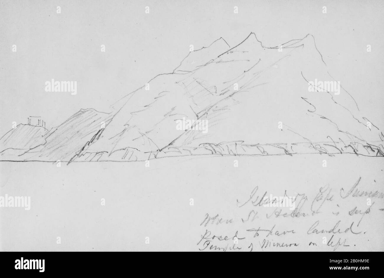 Mary Newbold Sargent, Island off Cape Sunium (from Sketchbook), American, Mary Newbold Sargent ...
