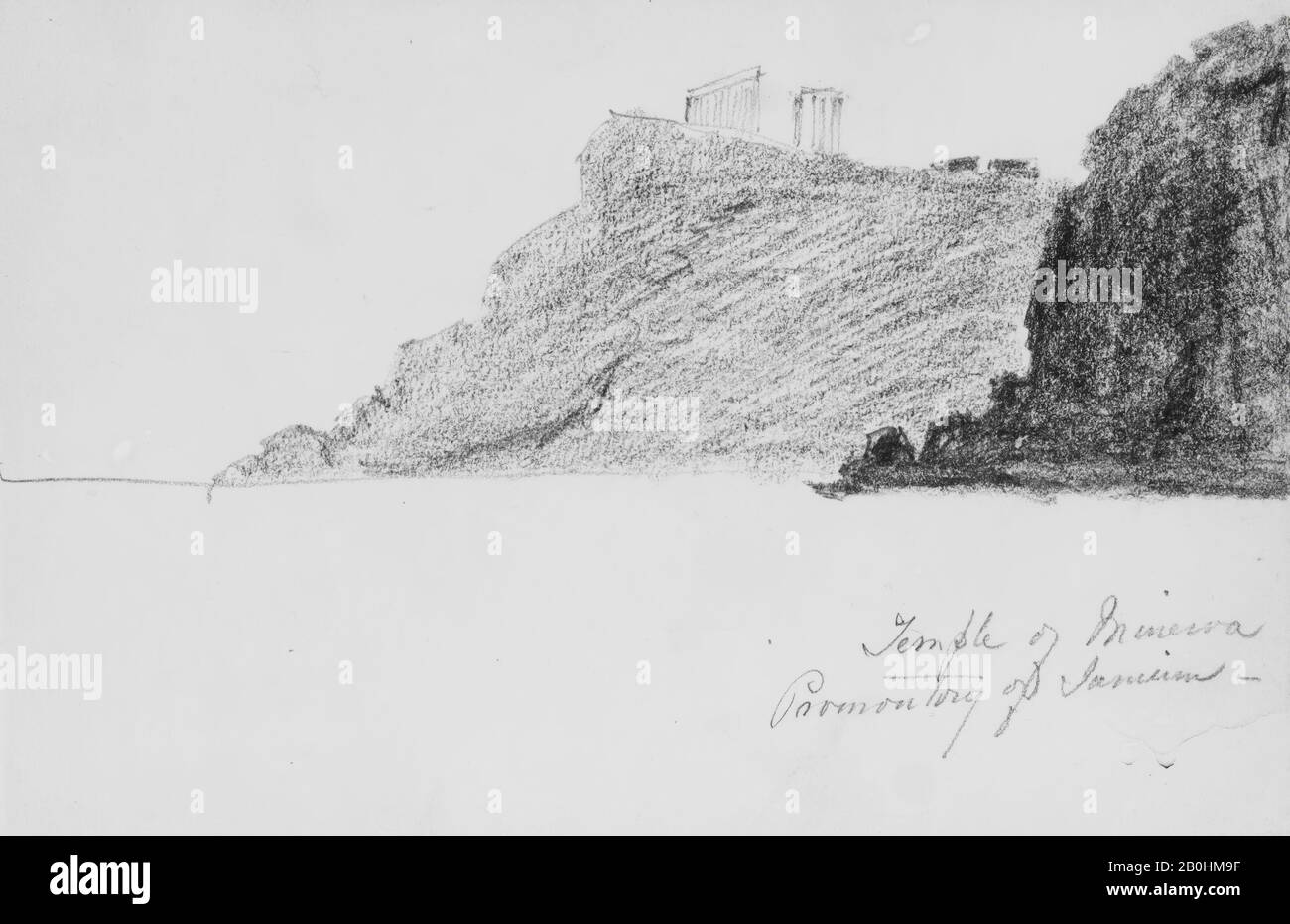 Mary Newbold Sargent, Temple of Minerva (from Sketchbook), American, Mary Newbold Sargent (1826 ...