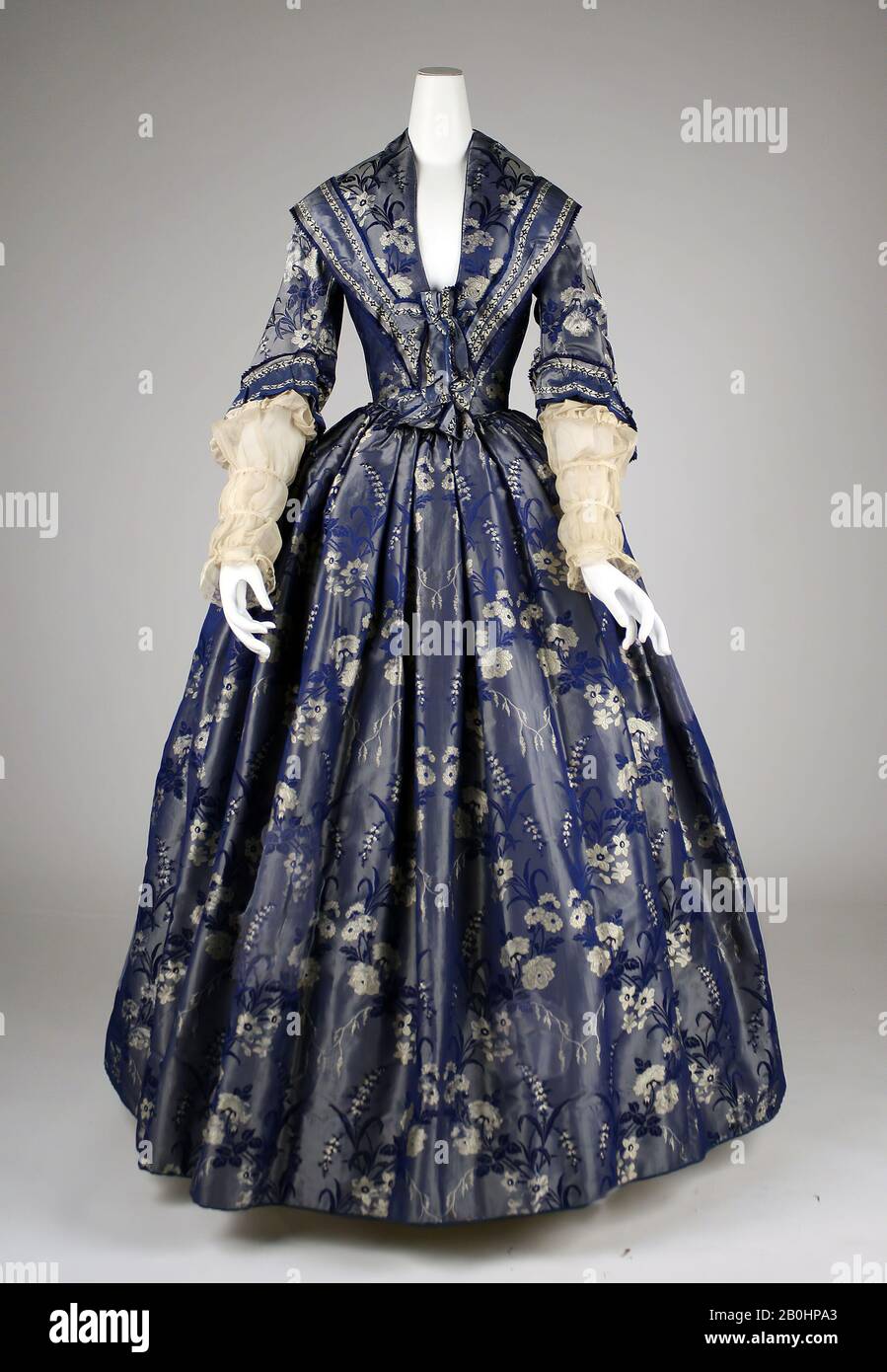 Dress, British, ca. 1842, British, silk Stock Photo - Alamy