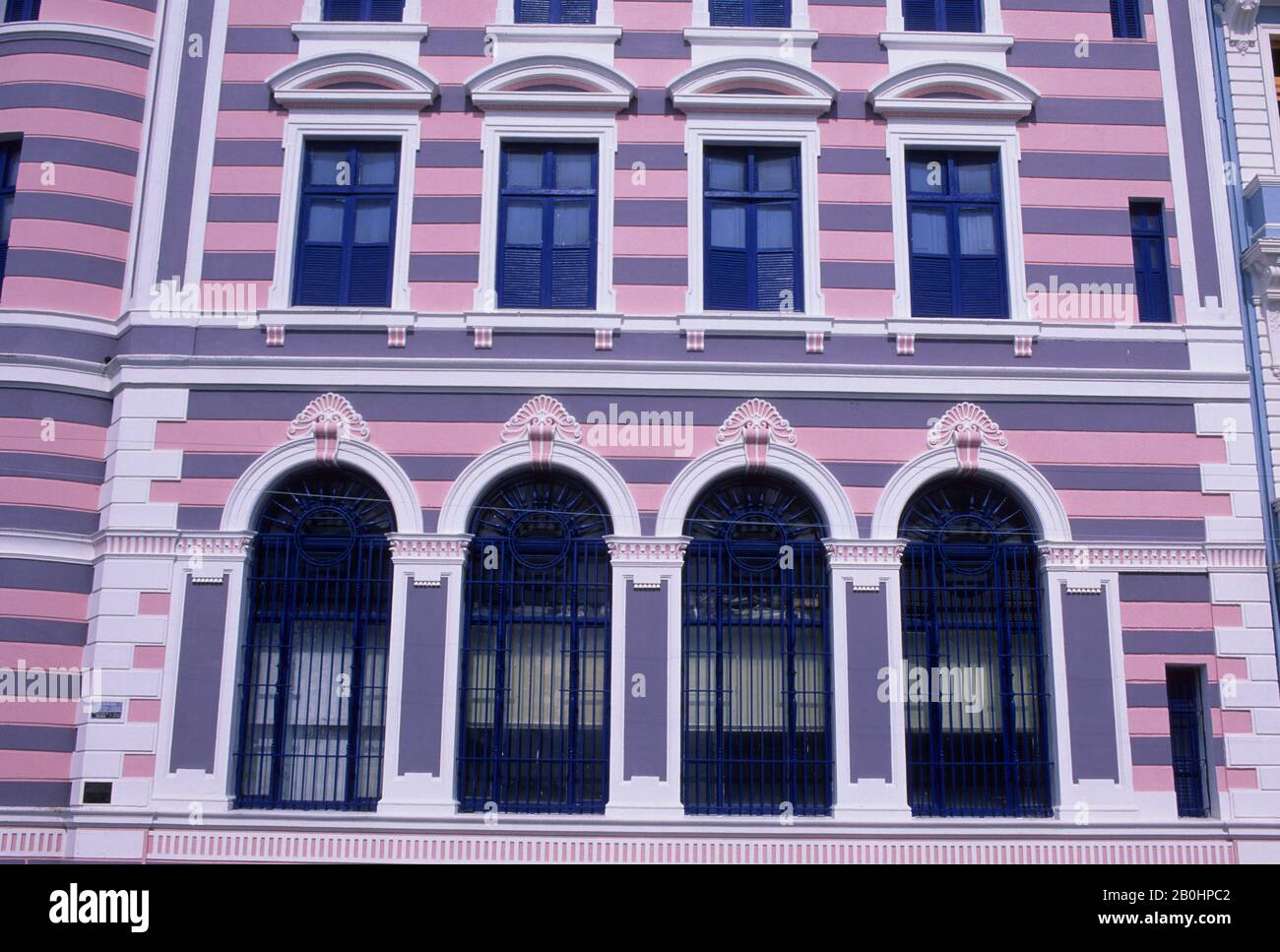 BRAZIL, RECIFE, VIEW OF OLD COLONIAL BUILDINGS, STOCK EXCHANGE, WINDOWS ...