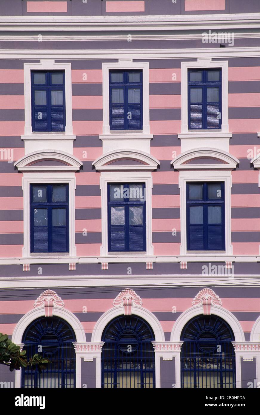 BRAZIL, RECIFE, VIEW OF OLD COLONIAL BUILDINGS, STOCK EXCHANGE, WINDOWS ...