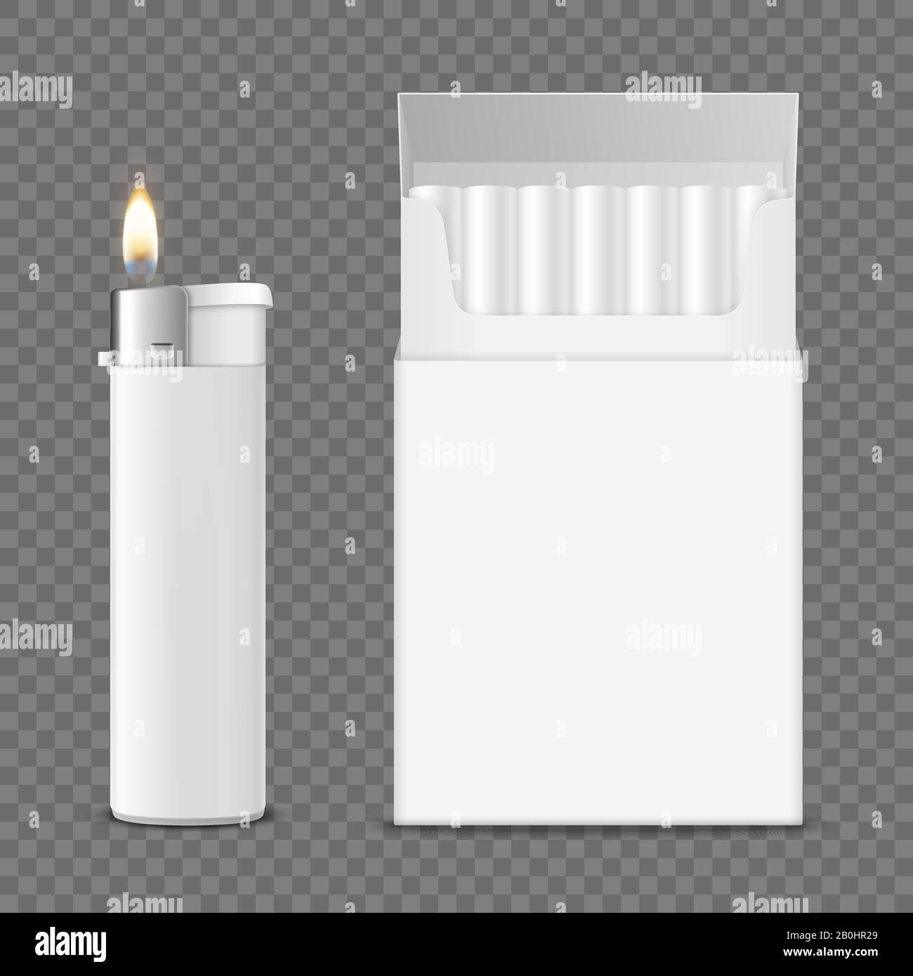 Open and closed pack cigarette Stock Vector Images - Alamy