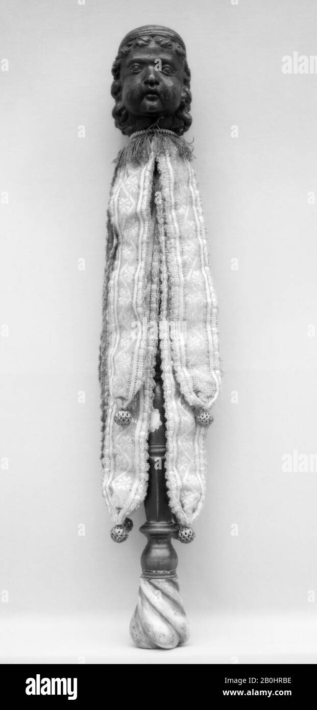Jester's bauble, French, 17th century, French, Walnut, ivory, ribbon ...