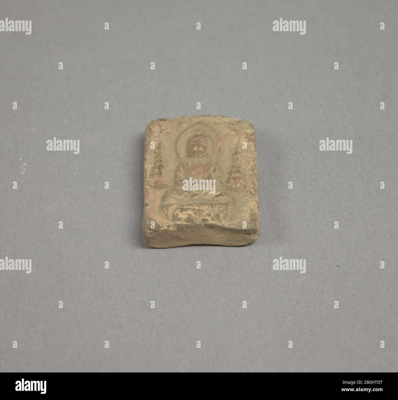 Votive Tablet, China, Tang dynasty (618–907), Culture: China, Unglazed ...