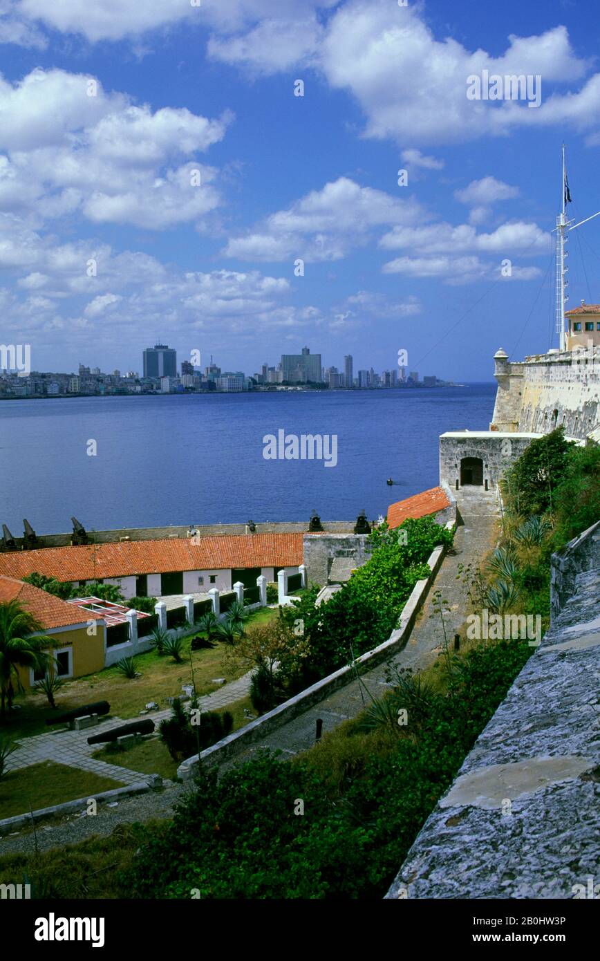 CUBA, HAVANA, EL MORRO FORTRESS, VIEW OF MODERN SKYLINE Stock Photo - Alamy