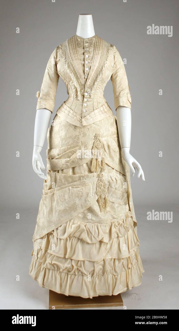 Dress, American, 1881, American, silk Stock Photo - Alamy