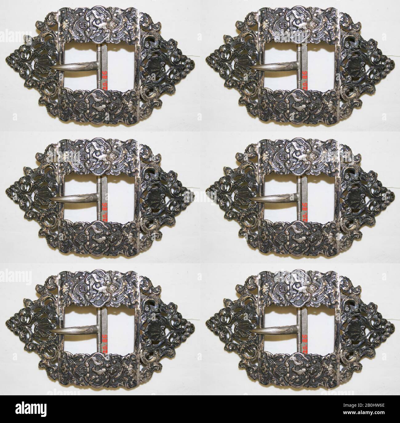 Belt buckle, Dutch, 19th century, Dutch, metal Stock Photo - Alamy