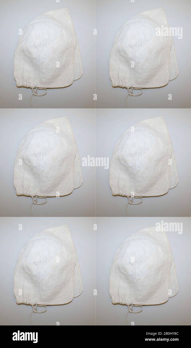 Cap, French, 18th century, French, linen Stock Photo - Alamy