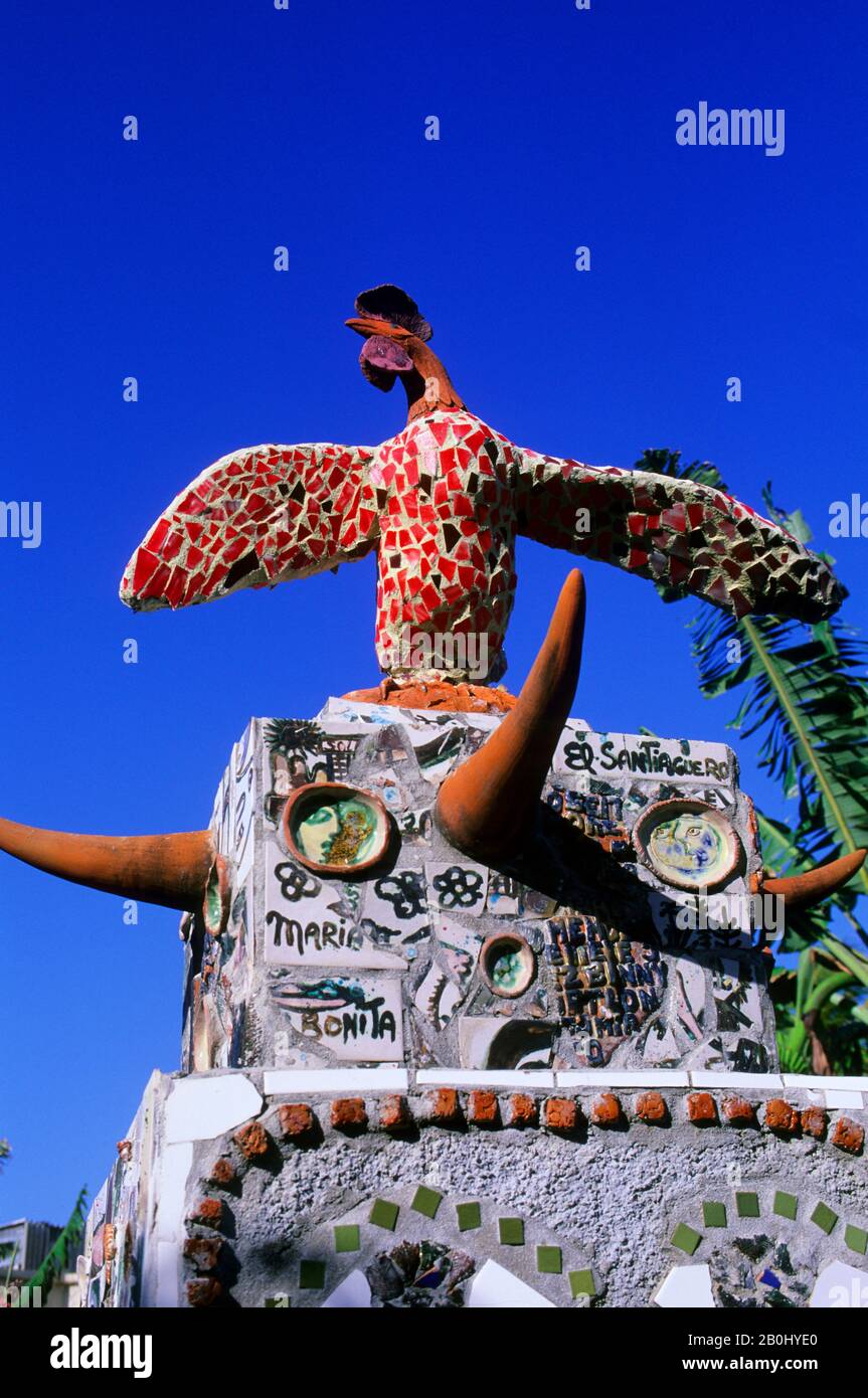 CUBA, NEAR HAVANA, HOUSE AND GALLERY OF ARTIST JOSE FUSTER, SCULPTURES ...