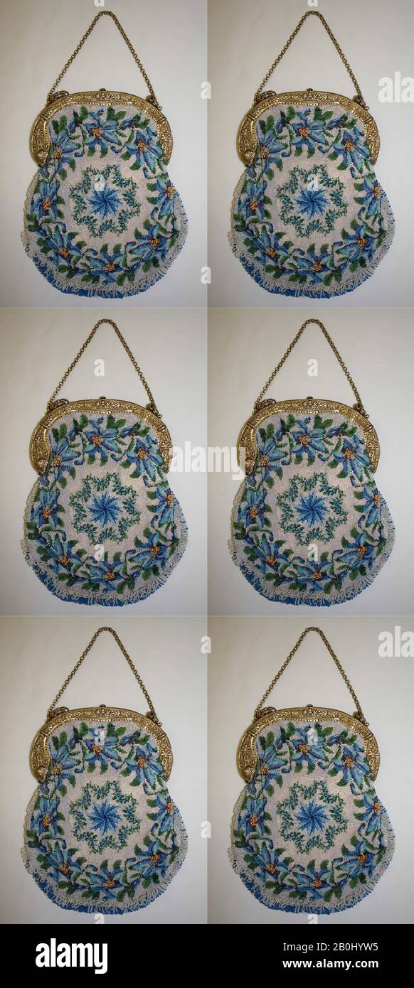 Bag, French, 1820–30, French, silver Stock Photo - Alamy