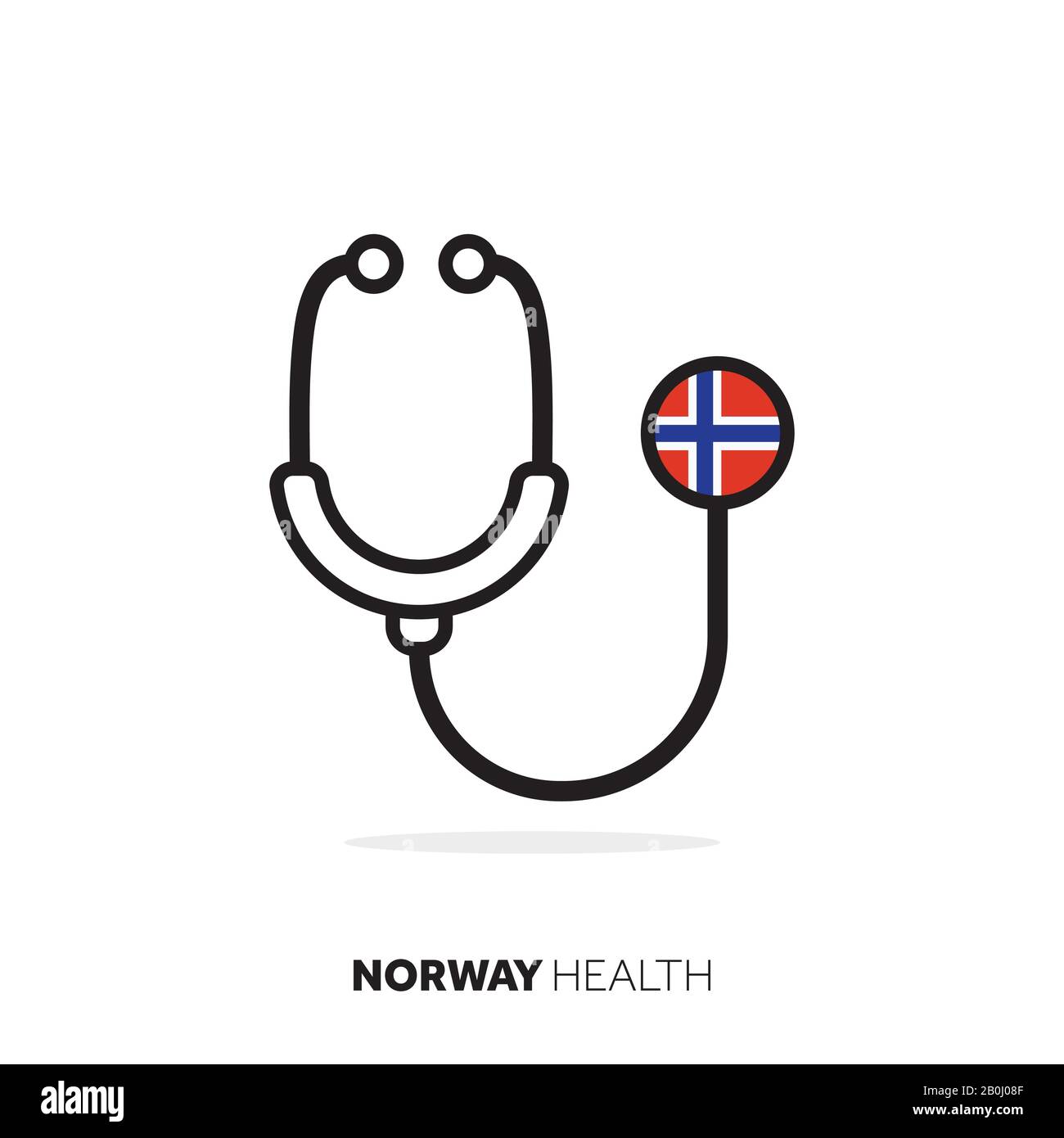 Norway healthcare concept. Medical stethoscope with country flag Stock ...