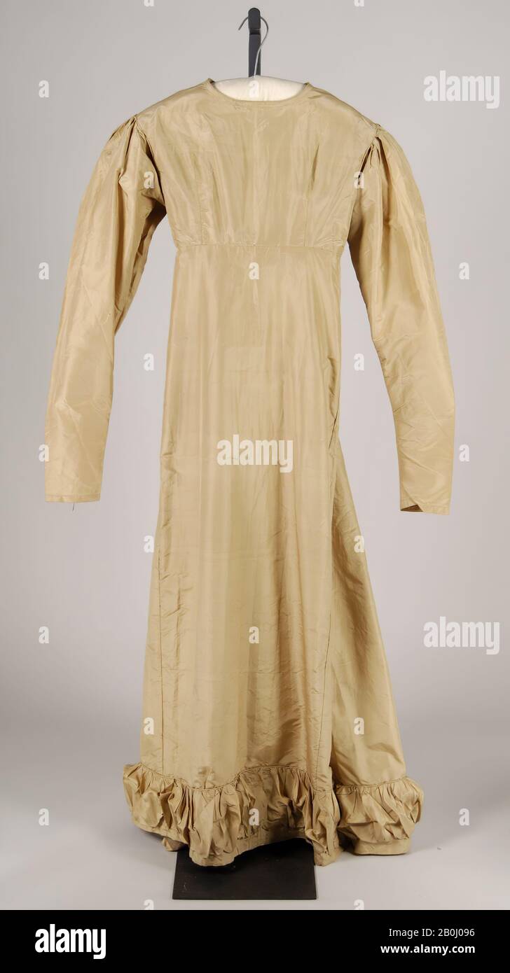 Dress, American, ca. 1825, American, Silk Stock Photo - Alamy