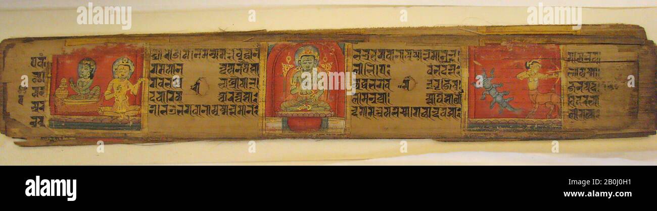 Leaf from an Illuminated Buddhist Manuscript, Nepal (Kathmandu Valley ...