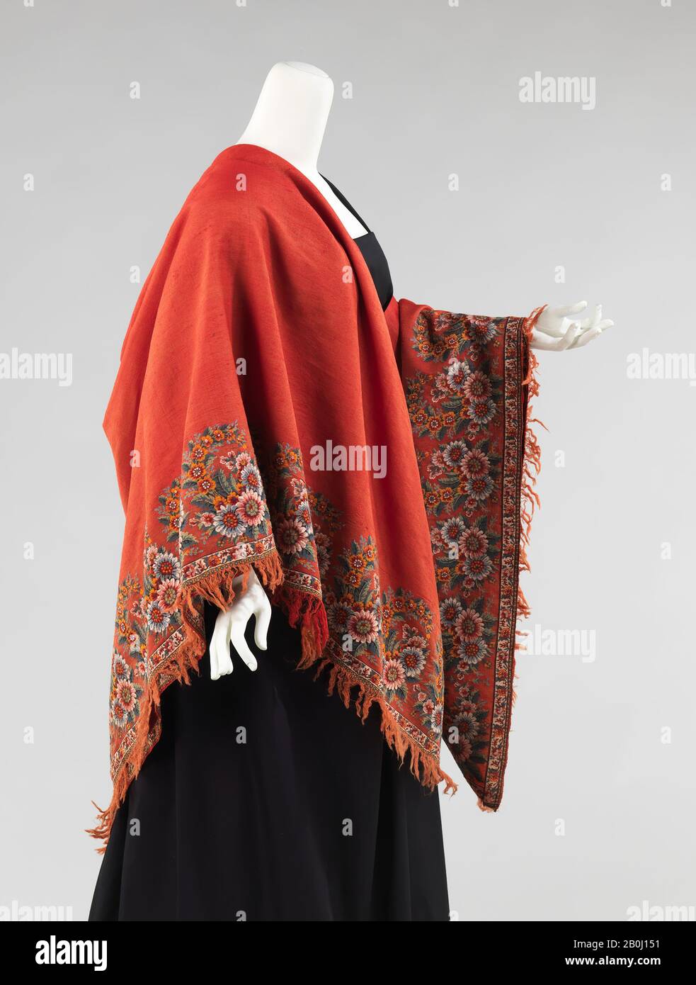 Shawl, French, first quarter 19th century, French, wool Stock Photo - Alamy