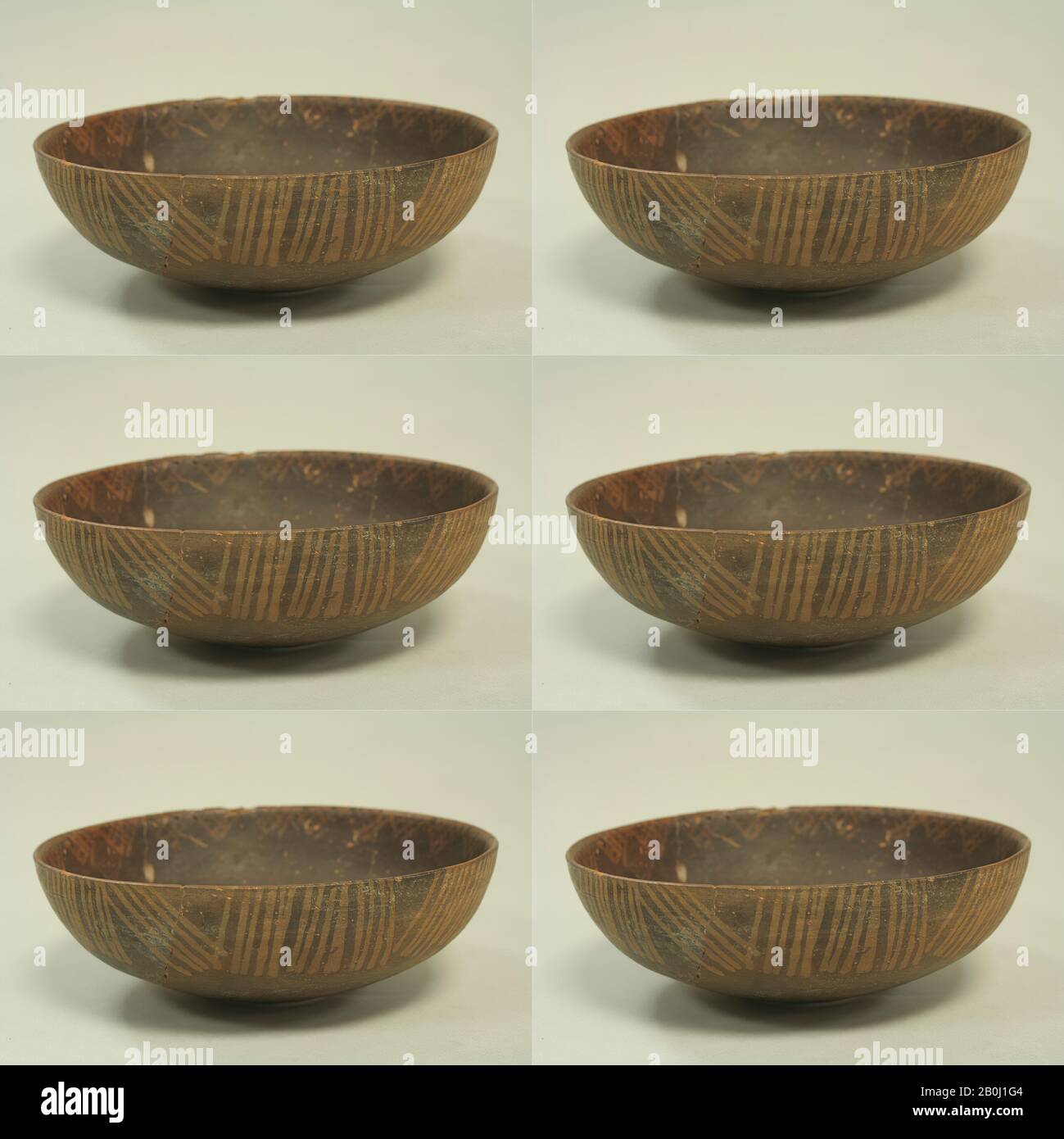 Orangeware Bowl with Lines, Paracas (?), 3rd century B.C., Peru, Ica ...