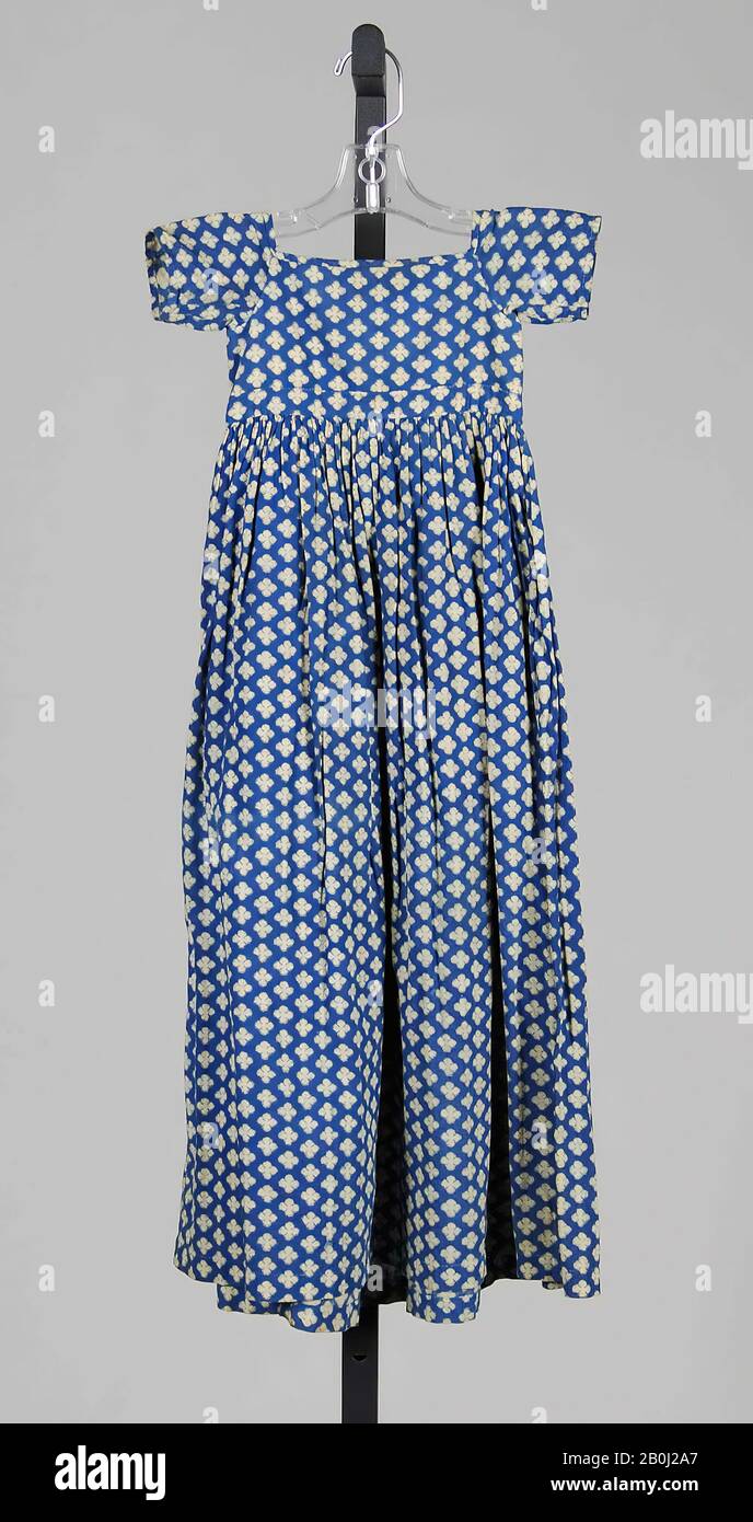 Dress, American, 1815–20, American, Cotton Stock Photo - Alamy