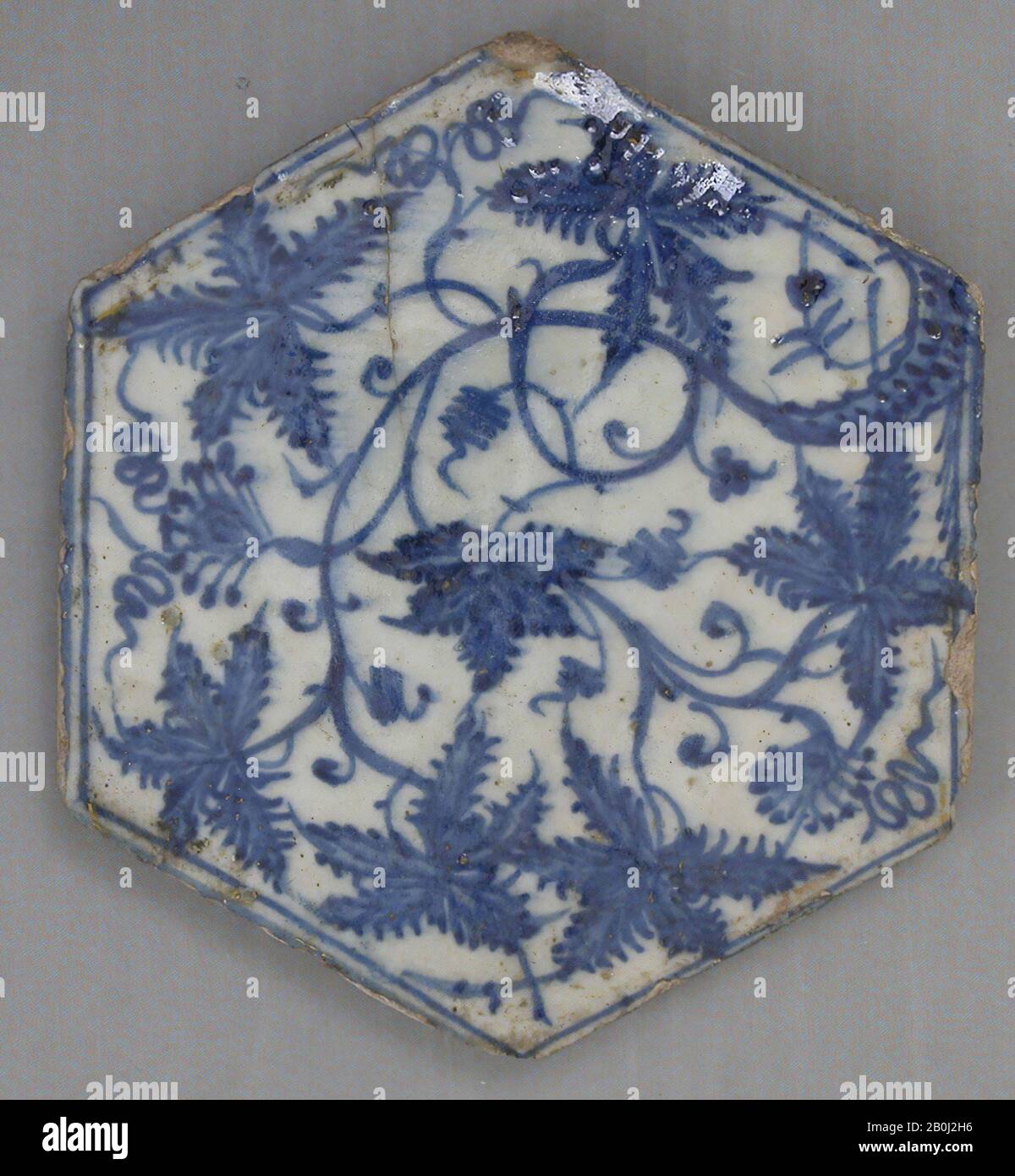 Hexagonal Tile, Hexagonal tile, 15th century, Attributed to Egypt ...