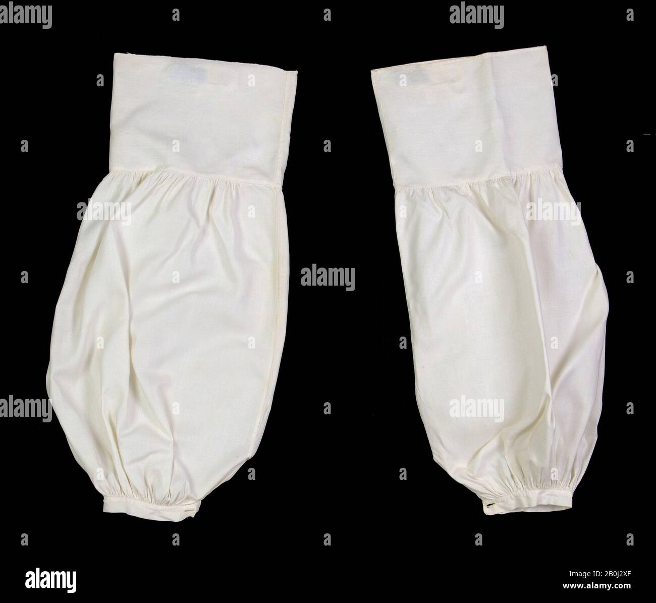 Undersleeves, American, ca. 1850, American, Linen Stock Photo - Alamy