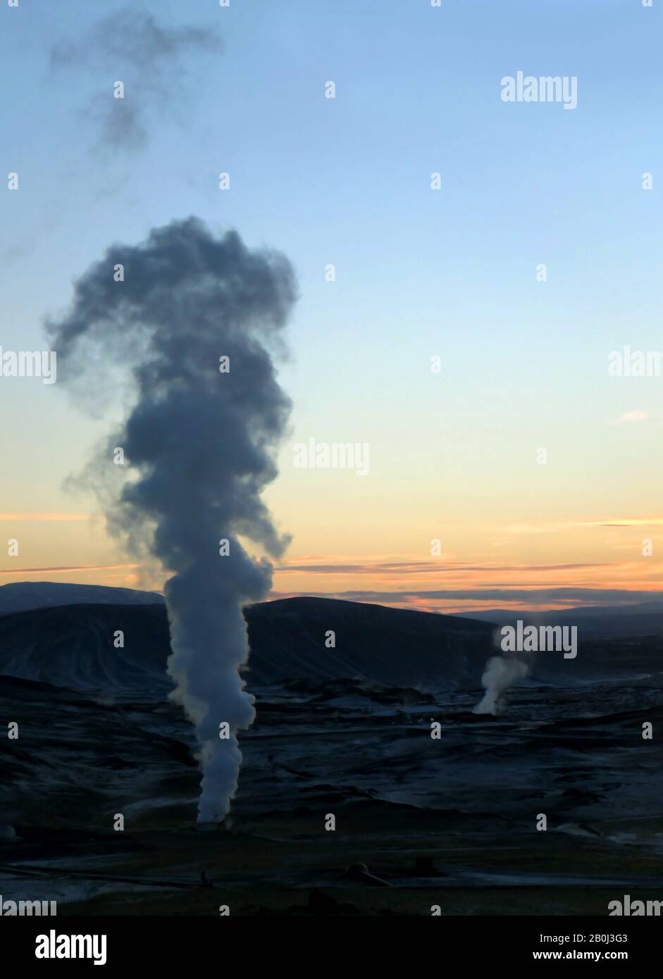 Geothermal steam over lava hi-res stock photography and images - Alamy