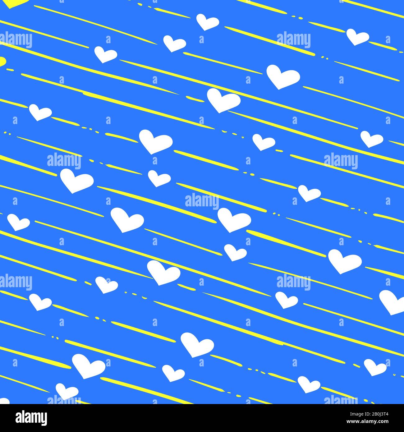 heart and stripes hand drawn by pattern. vector illustration Stock ...