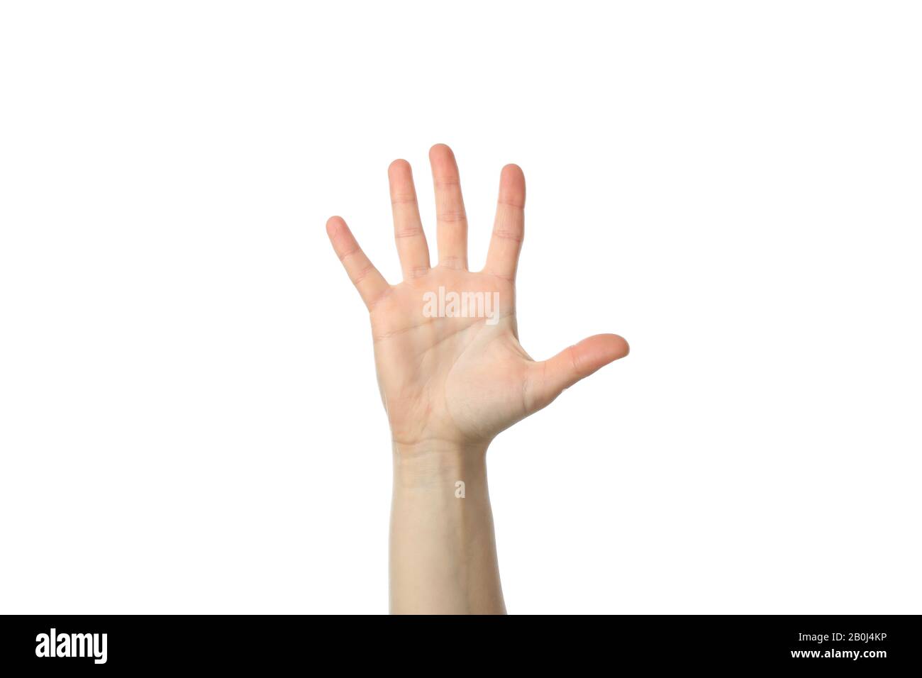 Female hand isolated on white background. Gestures Stock Photo - Alamy