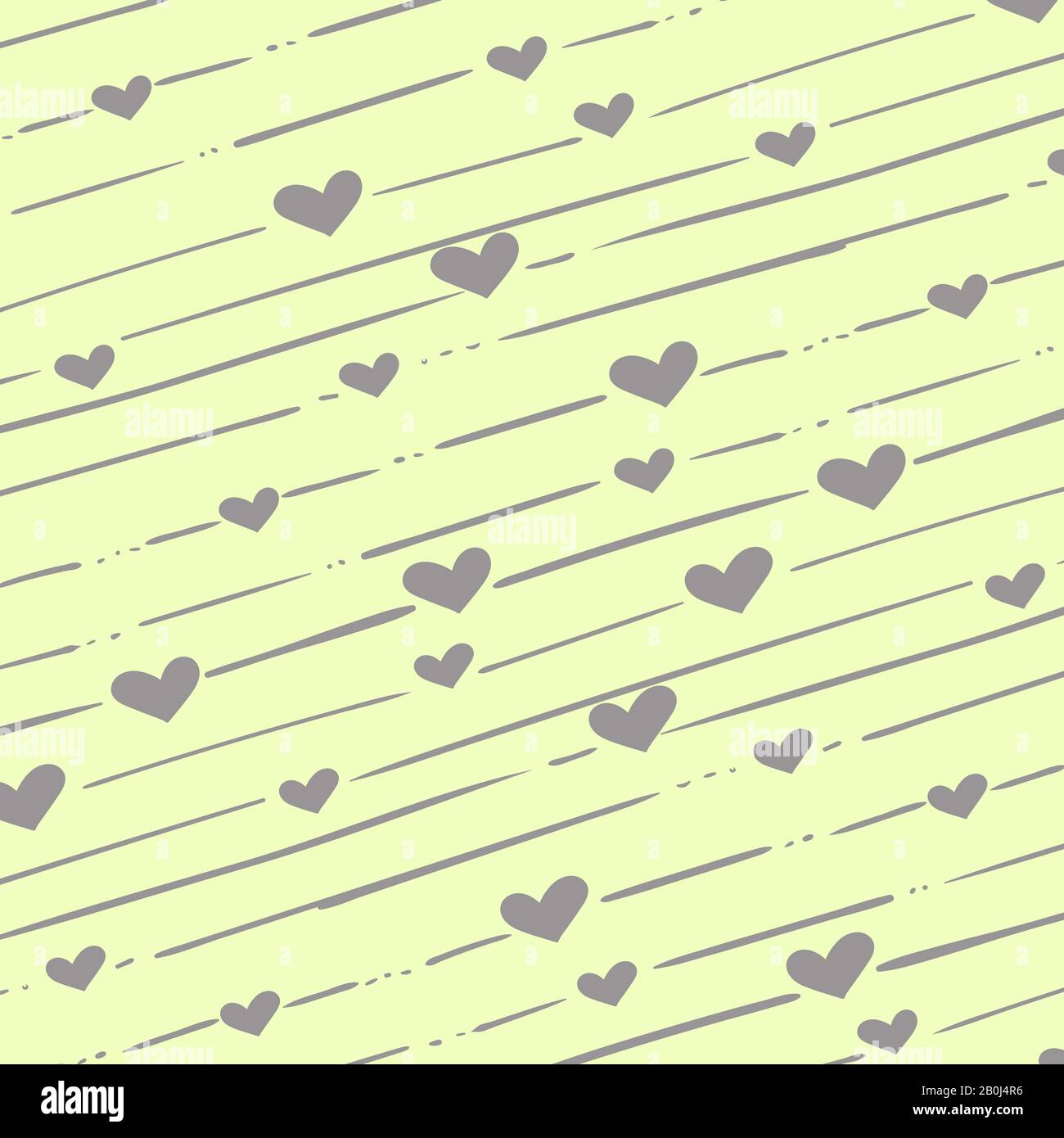 heart and stripes hand drawn by pattern. vector illustration Stock ...
