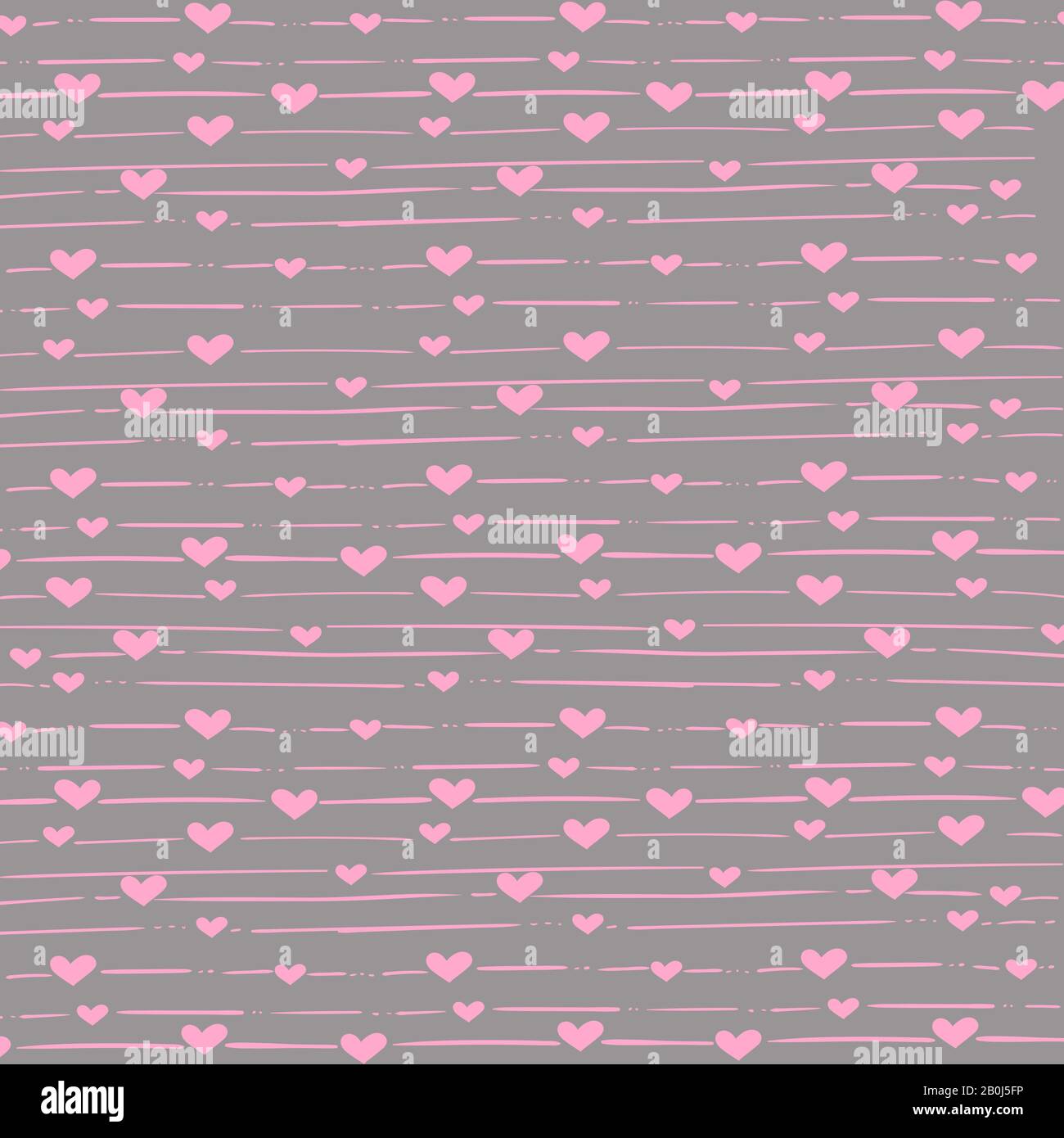 heart and stripes hand drawn by pattern. vector illustration Stock ...