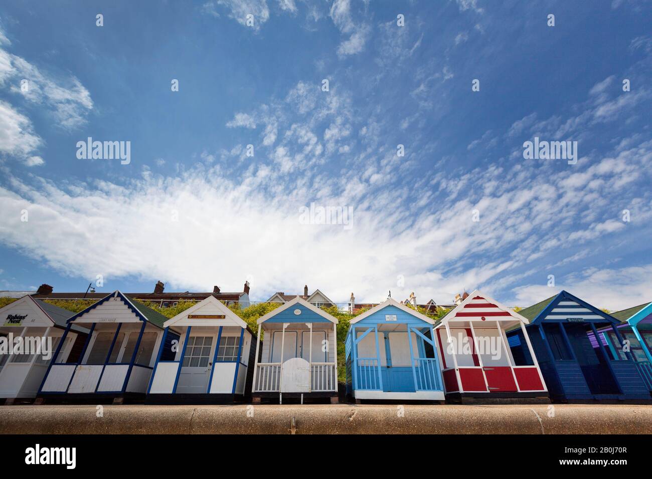 Southwold summer beach huts hi-res stock photography and images - Alamy
