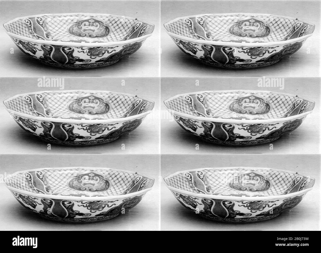 Porcelain decorated in blue under the glaze and colored enamels hi-res ...