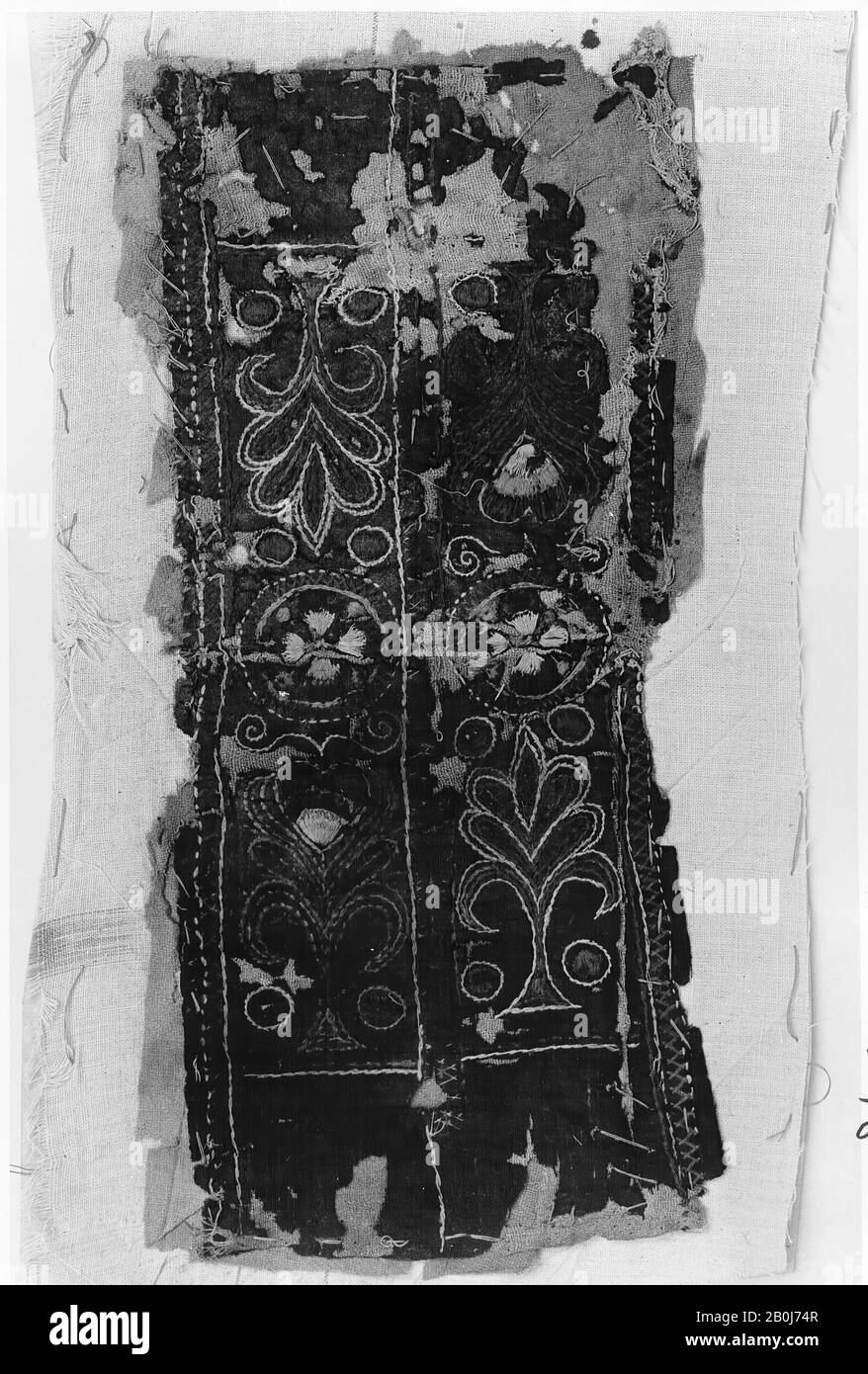 Panel, 6th–7th century, Attributed to Egypt, Wool; embroidered with ...